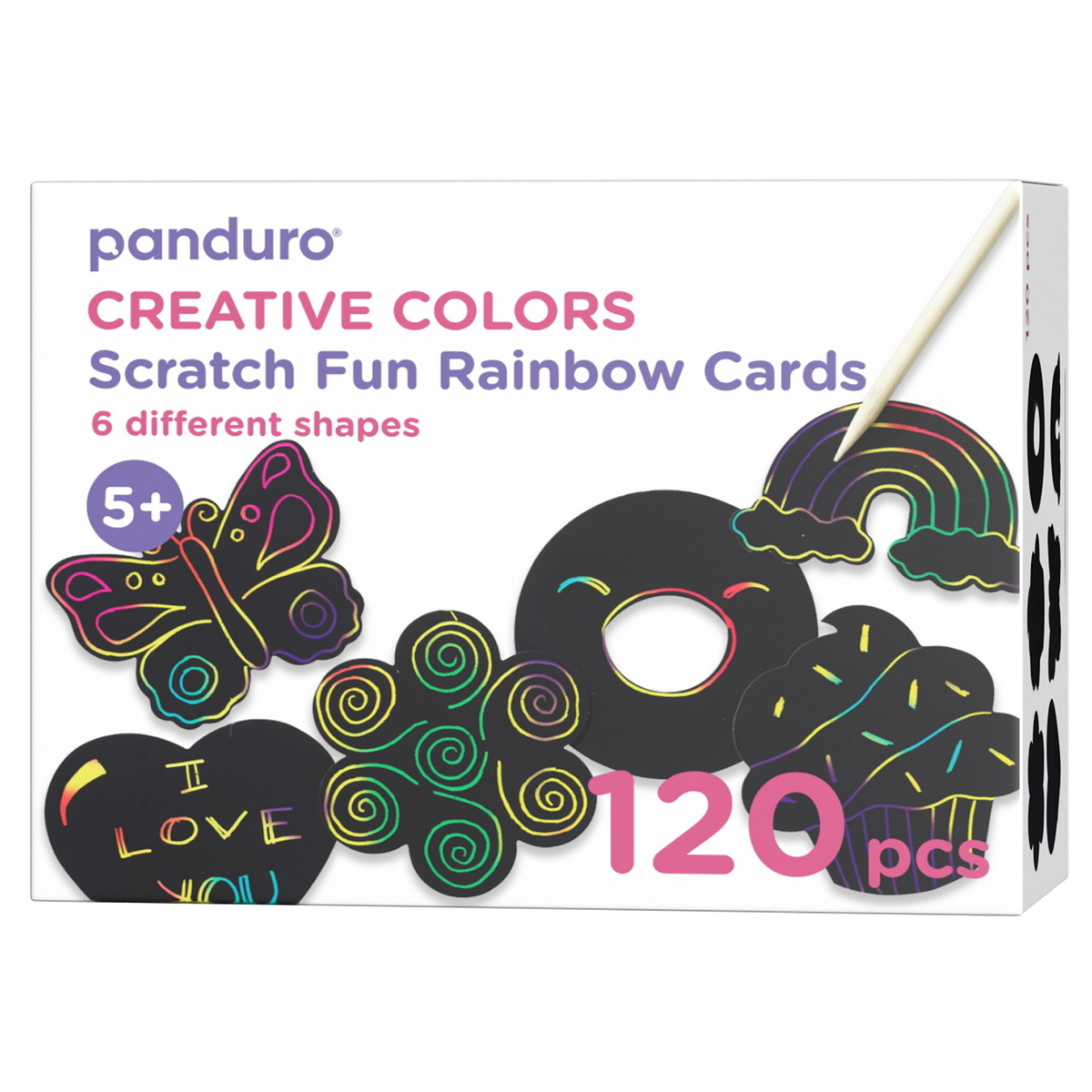 Scratch Fun Rainbow – 120 färgglada motiv för scratch art / skrapkonst ...