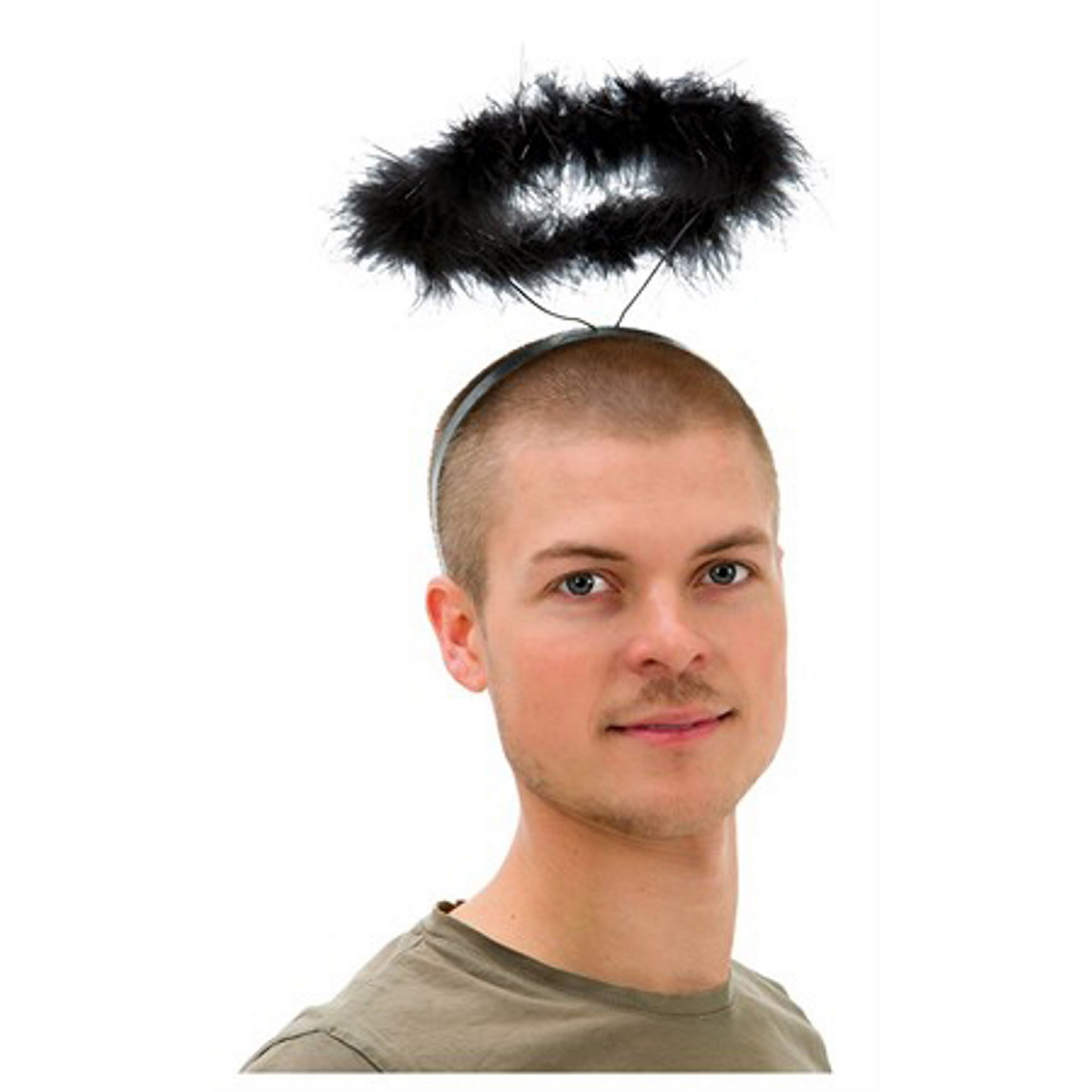 Diadem med svart gloria – höjd ovanför huvudet ca 11 cm, Ø20 cm | Panduro