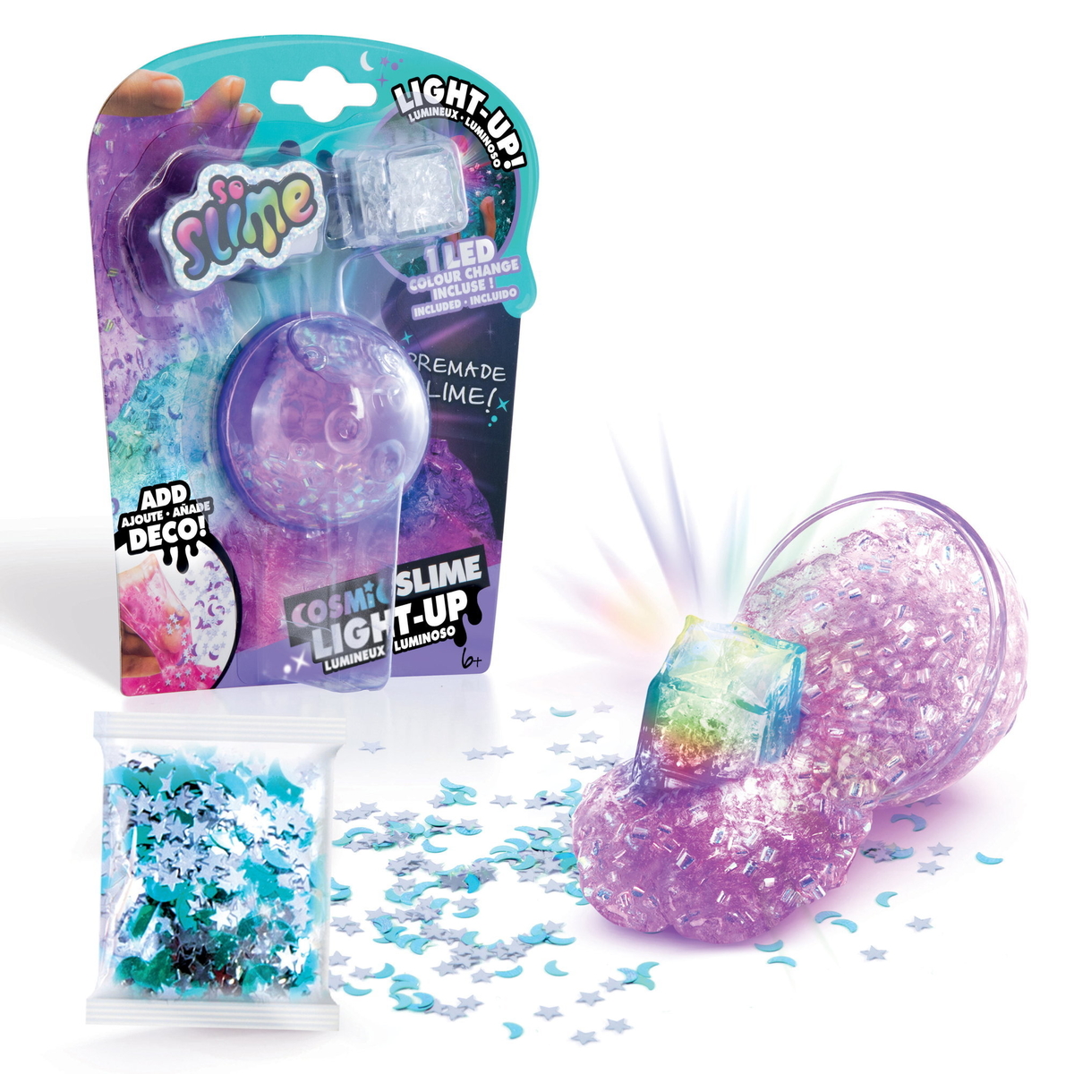 SO SLIME Light up cosmic crunch – Låt ditt slime lysa | Panduro