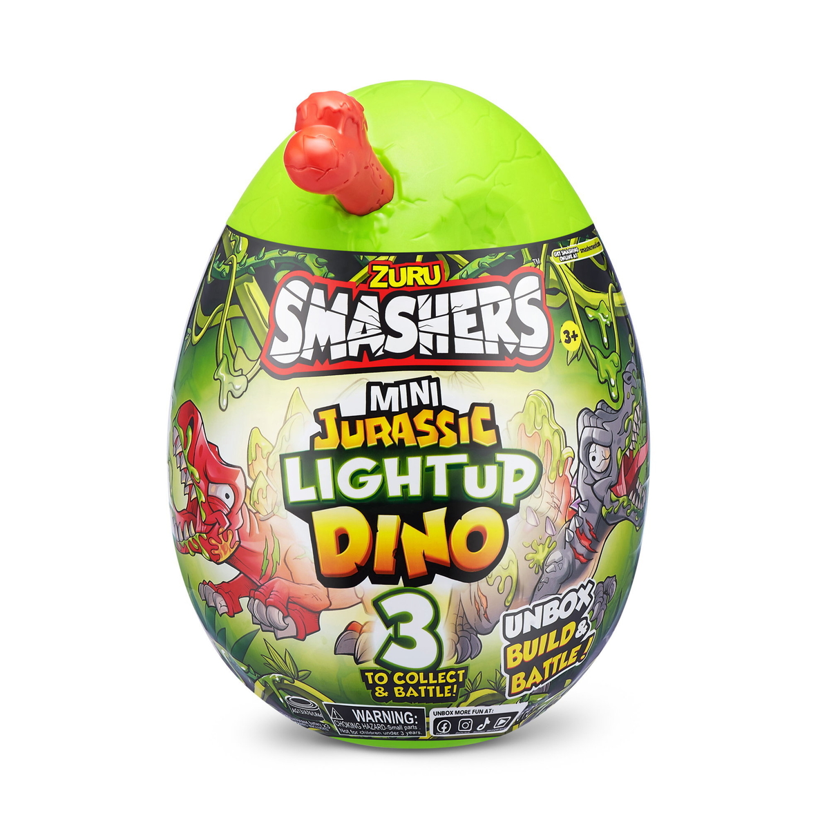 Smashers Mini Jurassic Light-Up Dino – saml alle 3 | Panduro