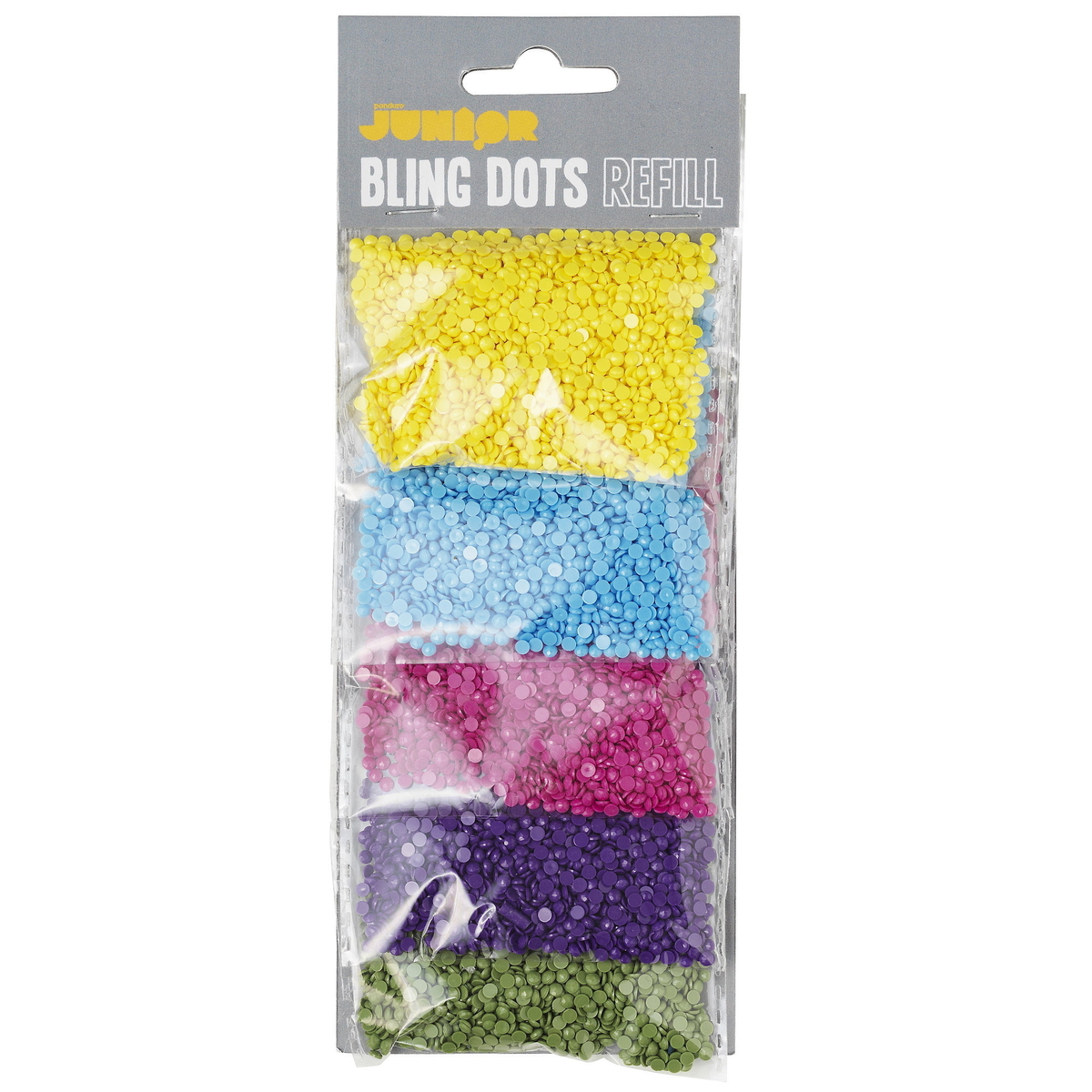 Bling Dots Refill Colorful Ø3 mm – 5 påsar färgglada bling dots | Panduro