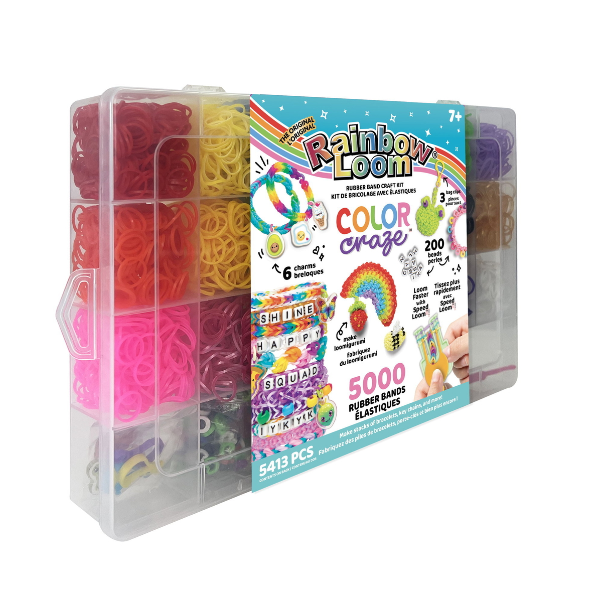 Rainbow Loom Color Craze, 5 000 Looms-lenkkiä + rannekorutyökalu ...