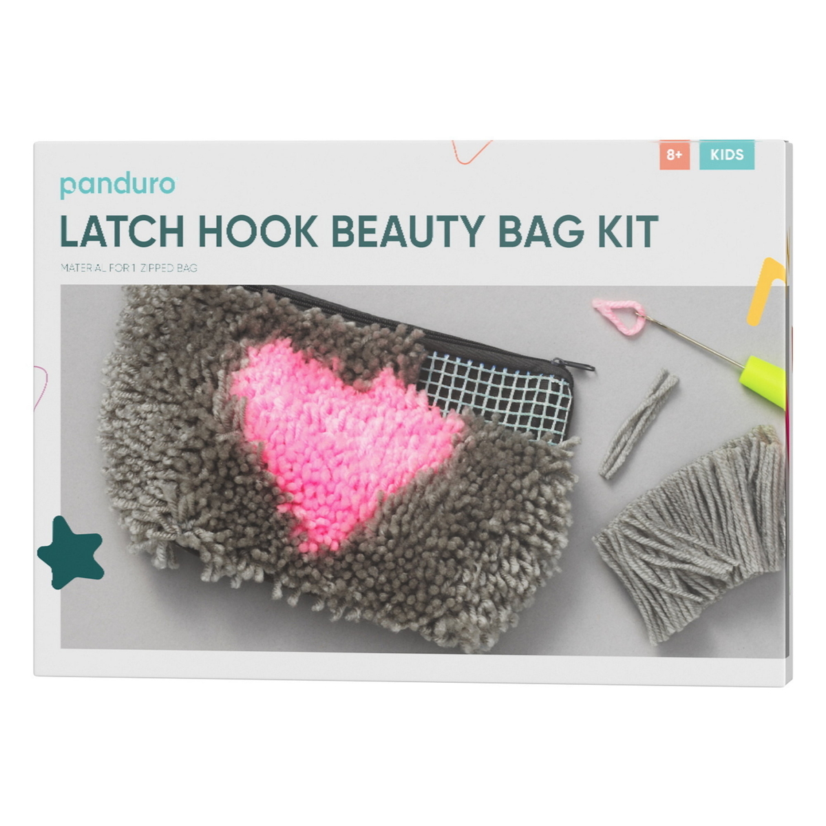 DIY-kit vev en veske med fluffy rye, pyntet med hjerter! | Panduro