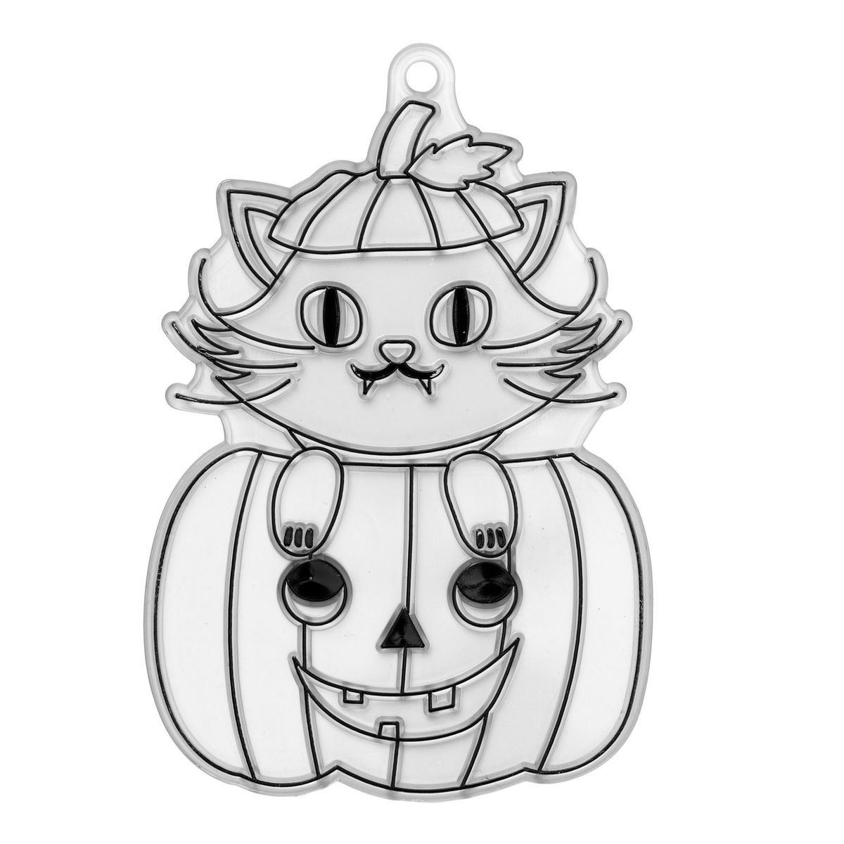 Solfångare katt i pumpa till halloween 7,5×10,5 cm | Panduro