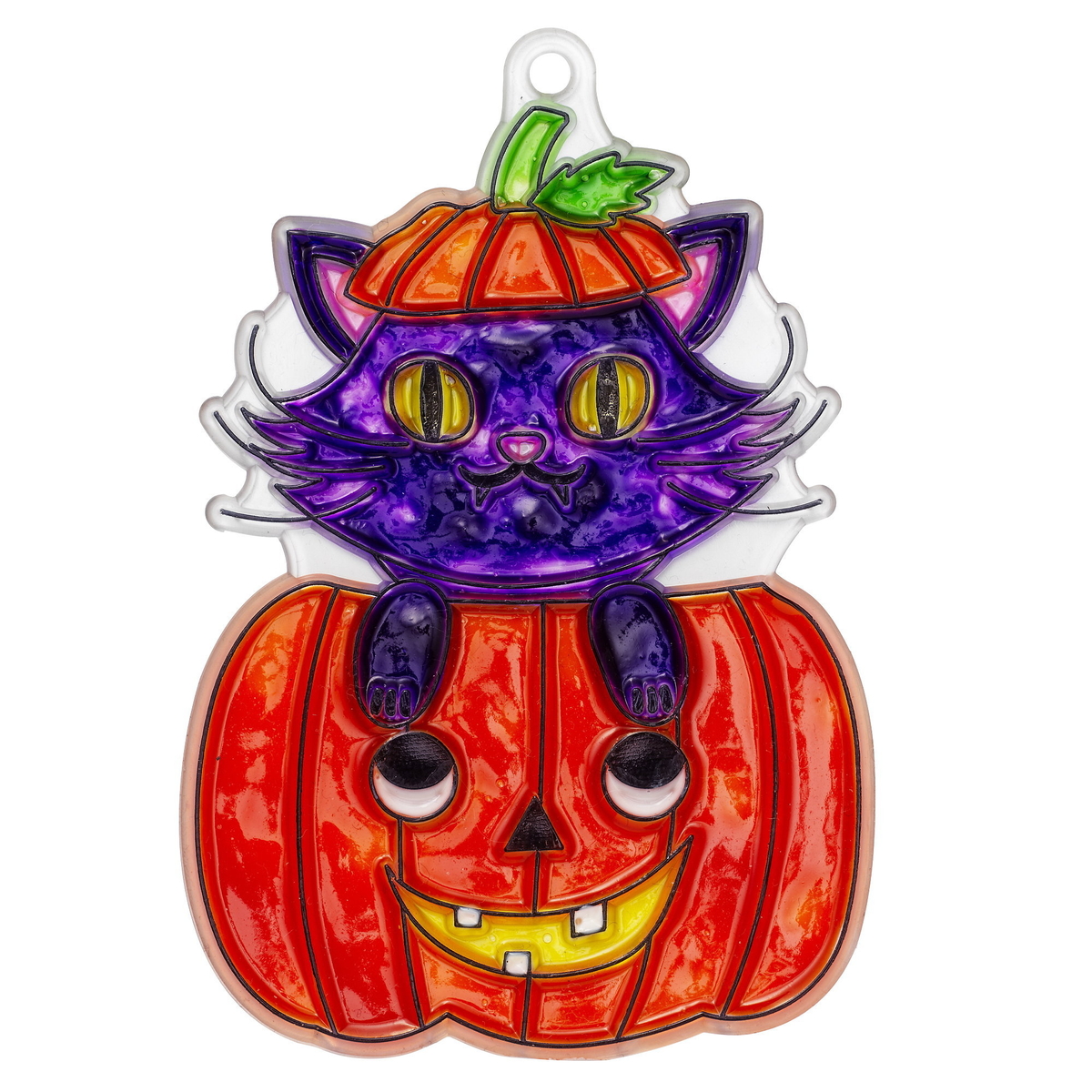 Solfångare katt i pumpa till halloween 7,5×10,5 cm | Panduro