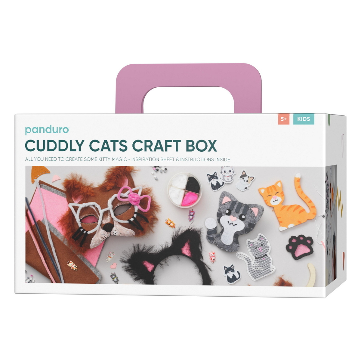 Pyssellåda Cuddly Cats, en låda fylld med pyssel och söta katt-saker ...