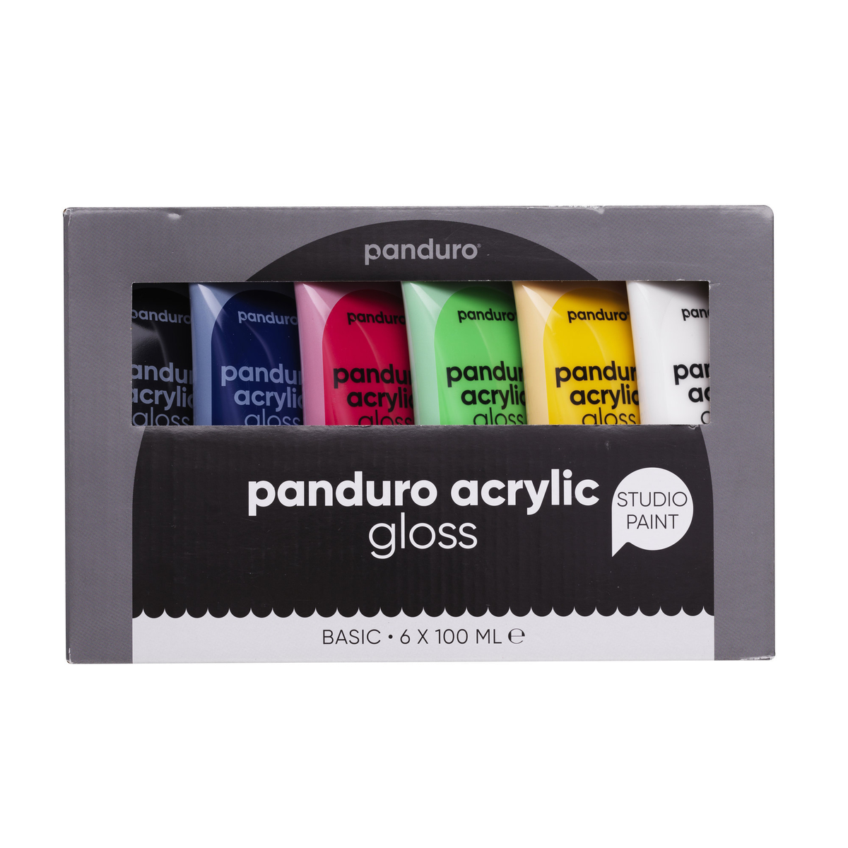 Panduro Acrylic akrylmaling, blanke basisfarger 6x100 ml | Panduro
