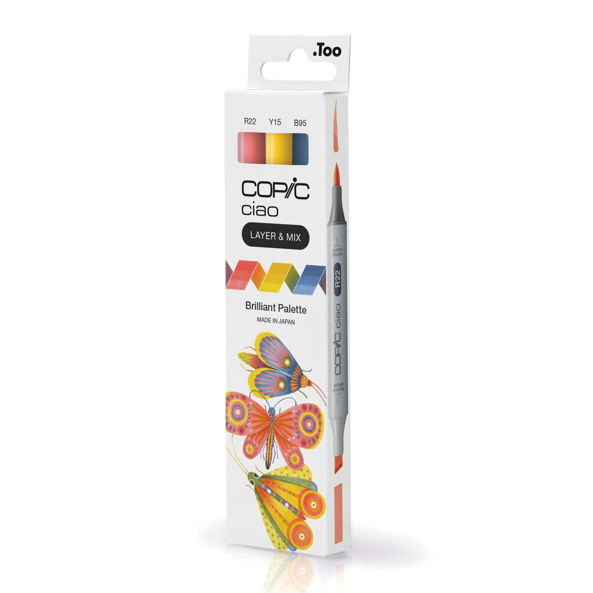 Copic Ciao markers med dubbelspets, 3-pack – Brilliant palette | Panduro