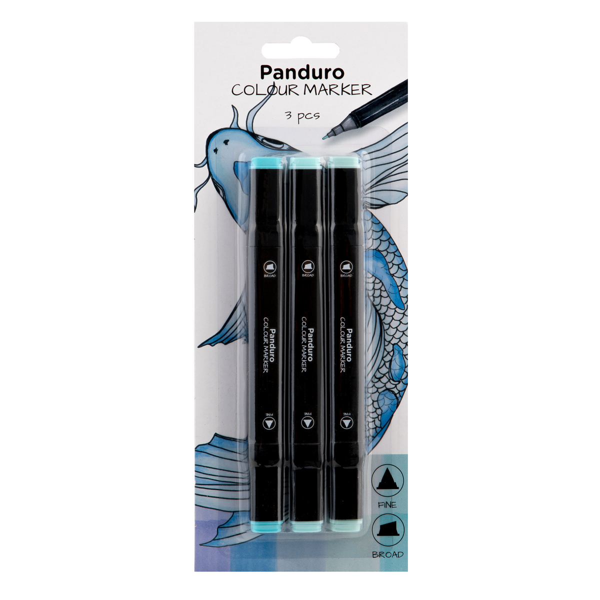 Panduro colour markers 3-pack – Mint tones #68, 143, 179 | Panduro