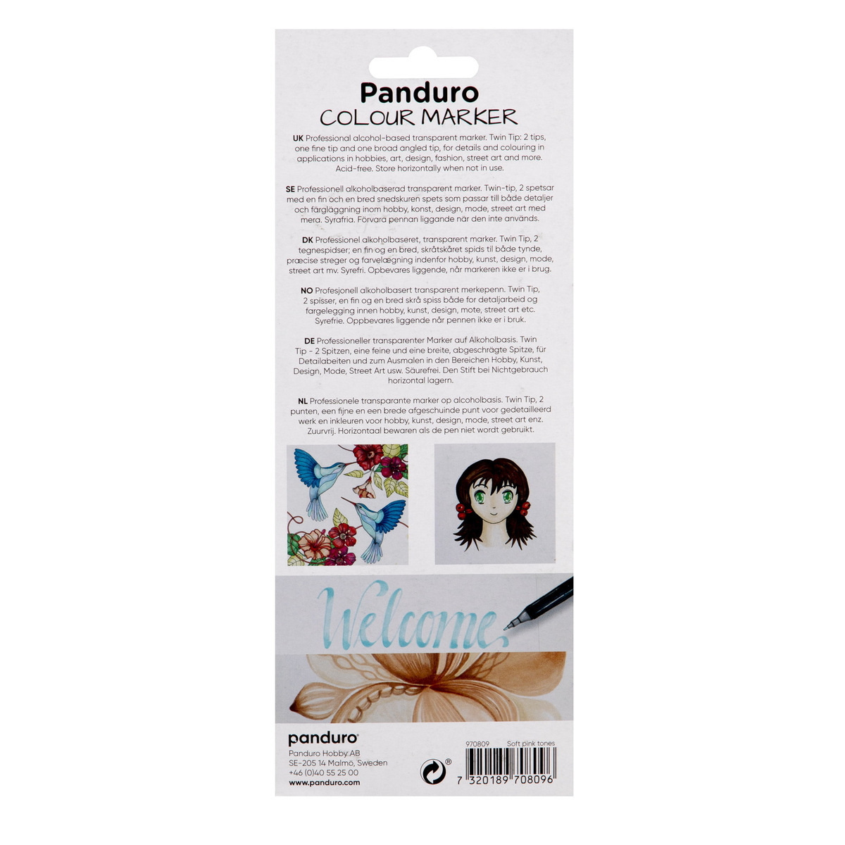Panduro colour markers 3-pack – Soft pink tones #7, 28, 136