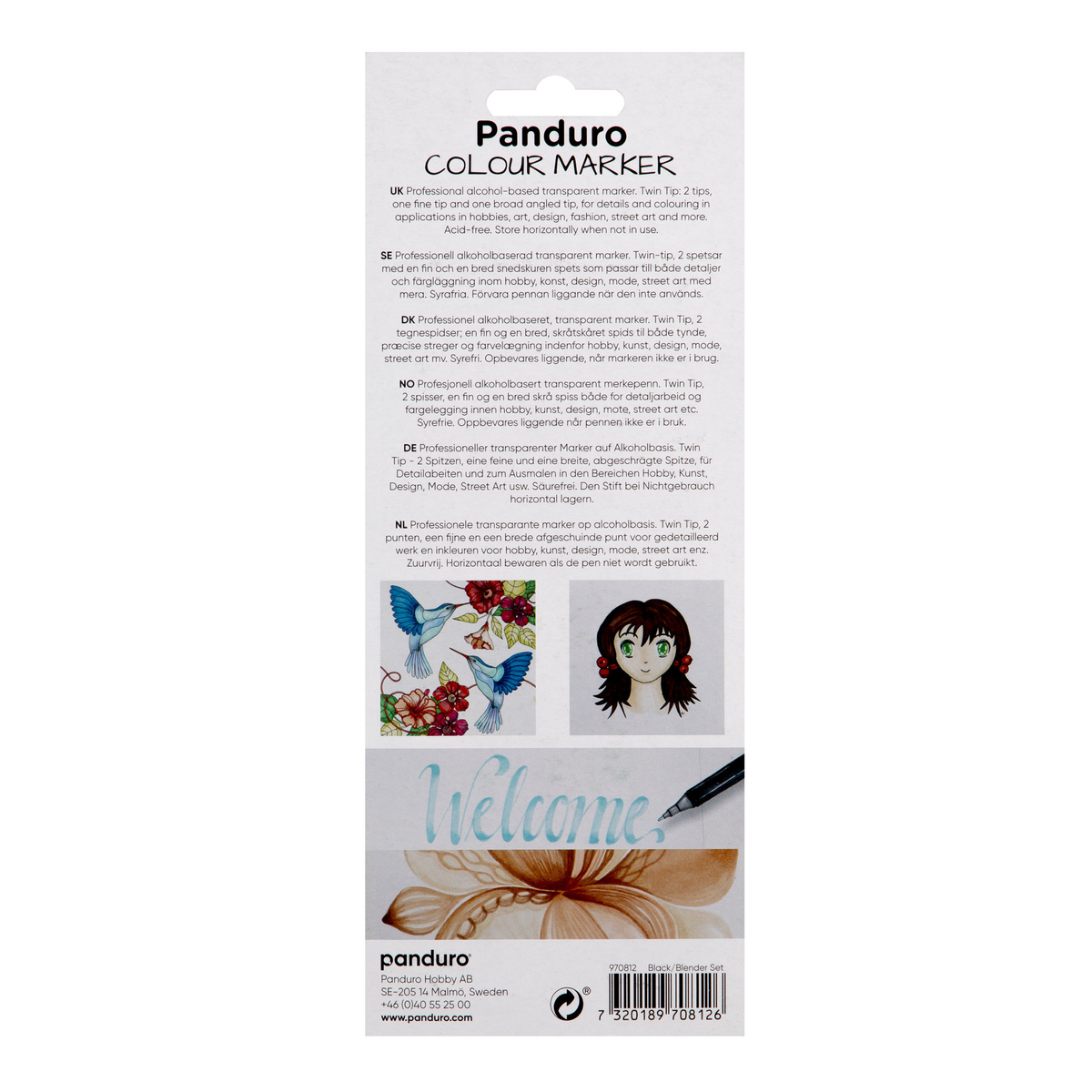 Panduro colour markers 3-pack – Blenders & Black #0, 0, 120 | Panduro