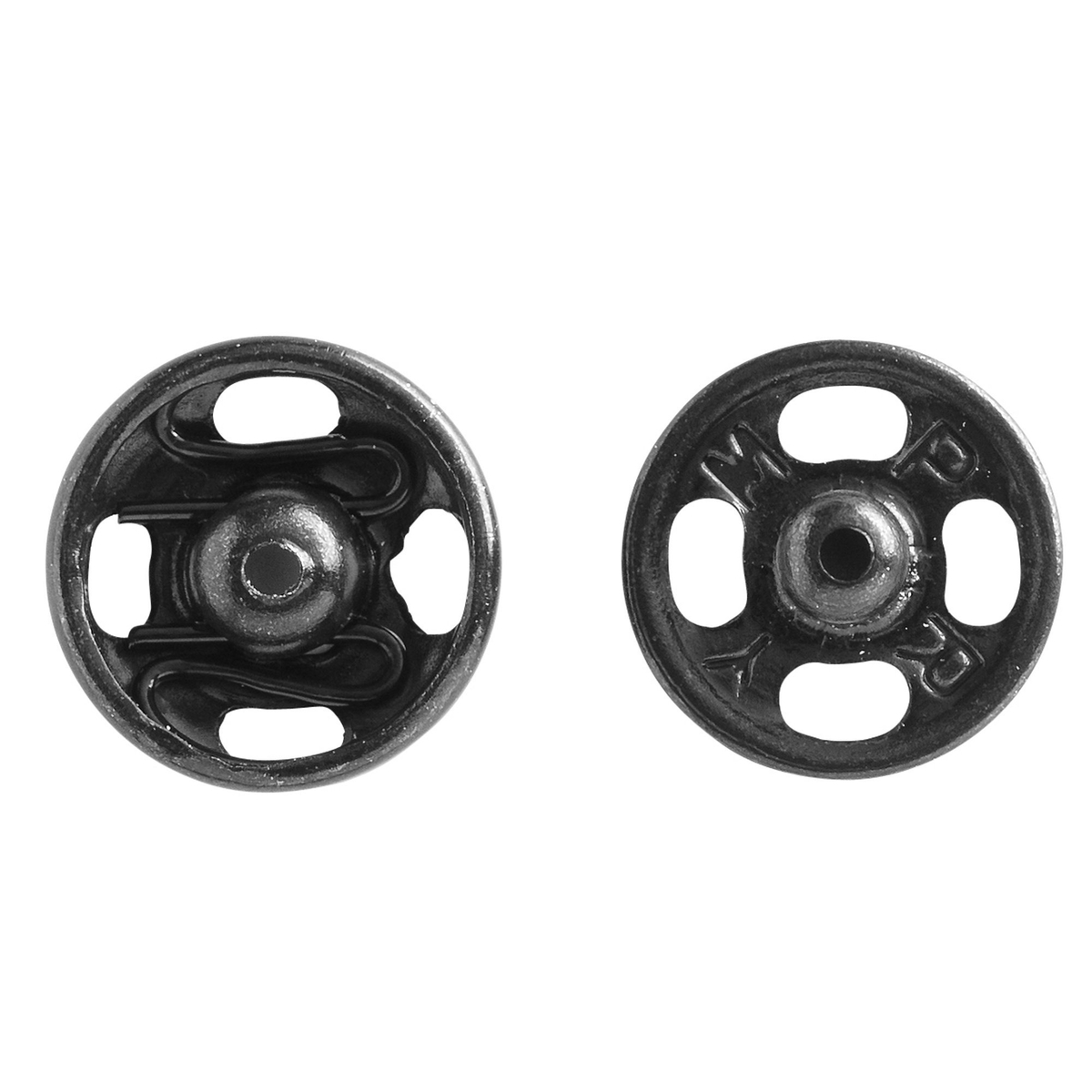 Tryckknapp 9 mm 12 st svart | Panduro