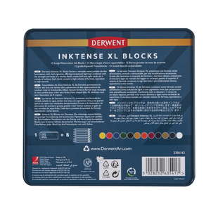 Derwent Inktense XL Blocks 12 – akvarellkritor i stort format, 60×20×20 ...