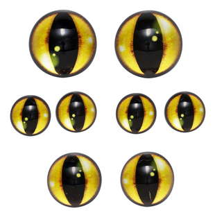 8 gule øyne av glass | Panduro