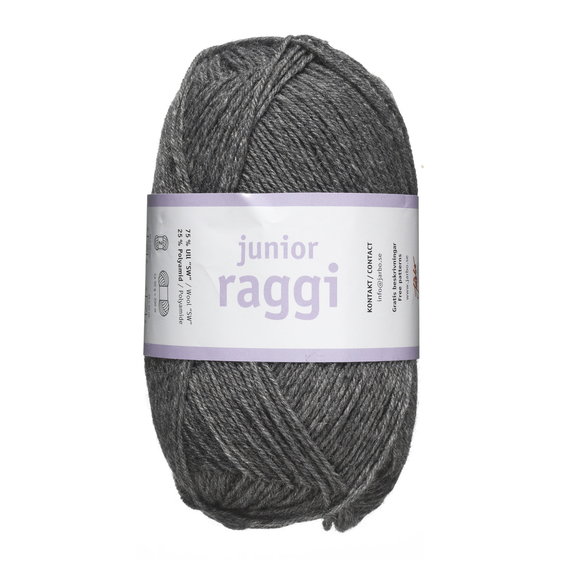 Garn Järbo Junior Raggi 50g mörkgrå – 68404 Dark grey | Panduro