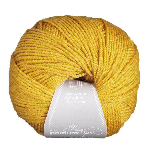 Garn Pure Merino 50g currygul | Panduro