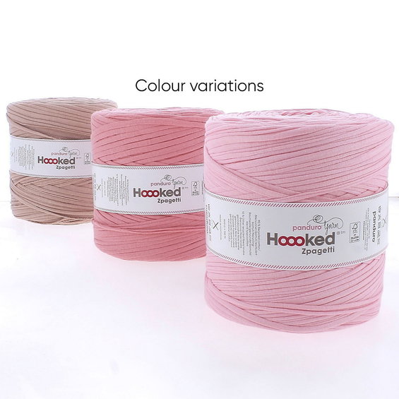 Hooked Zpagetti Medium trikotgarn 900 g rosa – Light Pink shades ZP005 ...
