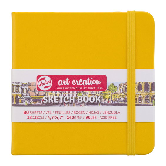Royal Talens Art Creation Sketch skissbok 12×12 cm, gult omslag – 140 g ...