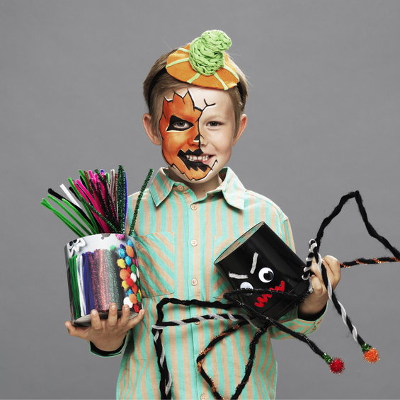 Craft Tube Halloween, et hobbyrør fyldt med sjove ting til uhyggeligt ...